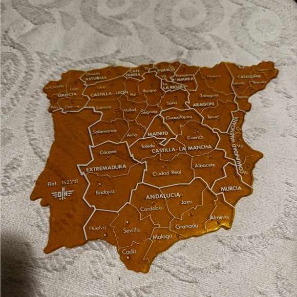 Other | Gold Spain Map Puzzle Piece | Poshmark